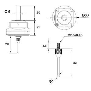 3D Edge Finder, Professional 3D Touch Probe Dustproof Waterproof 3D Edge Locator XYZ Axis Anti Roll 6mm Shank for Mach3 GRBL CNC Equipment