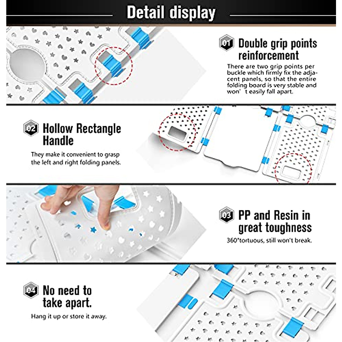 BoxLegend Version 4 Shirt Folding Board t Shirts Clothes Folder Durable Plastic Laundry folders Folding Boards Helper Tool for Adults and Children, White