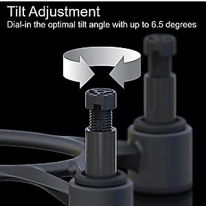 IsoAcoustics Aperta Series Isolation Speaker Stands with Tilt Adjustment: Aperta200 (7.8" x 10") Silver Pair