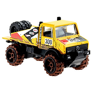 Hot Wheels - Mercedes-Benz Unimog 1300 - Off -Road Mud Runners 1/5 [Yellow]