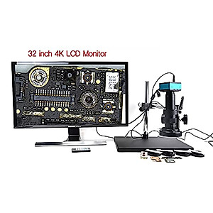 HAYEAR 4K UDH 2160P 1080P HDMI Industrial Microscope Camera for Machine PCB Board CPU Repair Soldering High Speed No Lag Portable Set