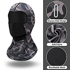 Bodvera 2 Pack Balaclava Winter Ski Mask for Men Women Windproof Warm Face Mask for Skiing, Snowboarding, Motorcycle Riding