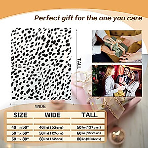 ZHXR Dalmatian Print Flannel Throw Blankets, Anti-Pilling Lightweight Cozy Blanket for Couch Sofa Bed,Decorative Plush Blanket All Season(50"x60")