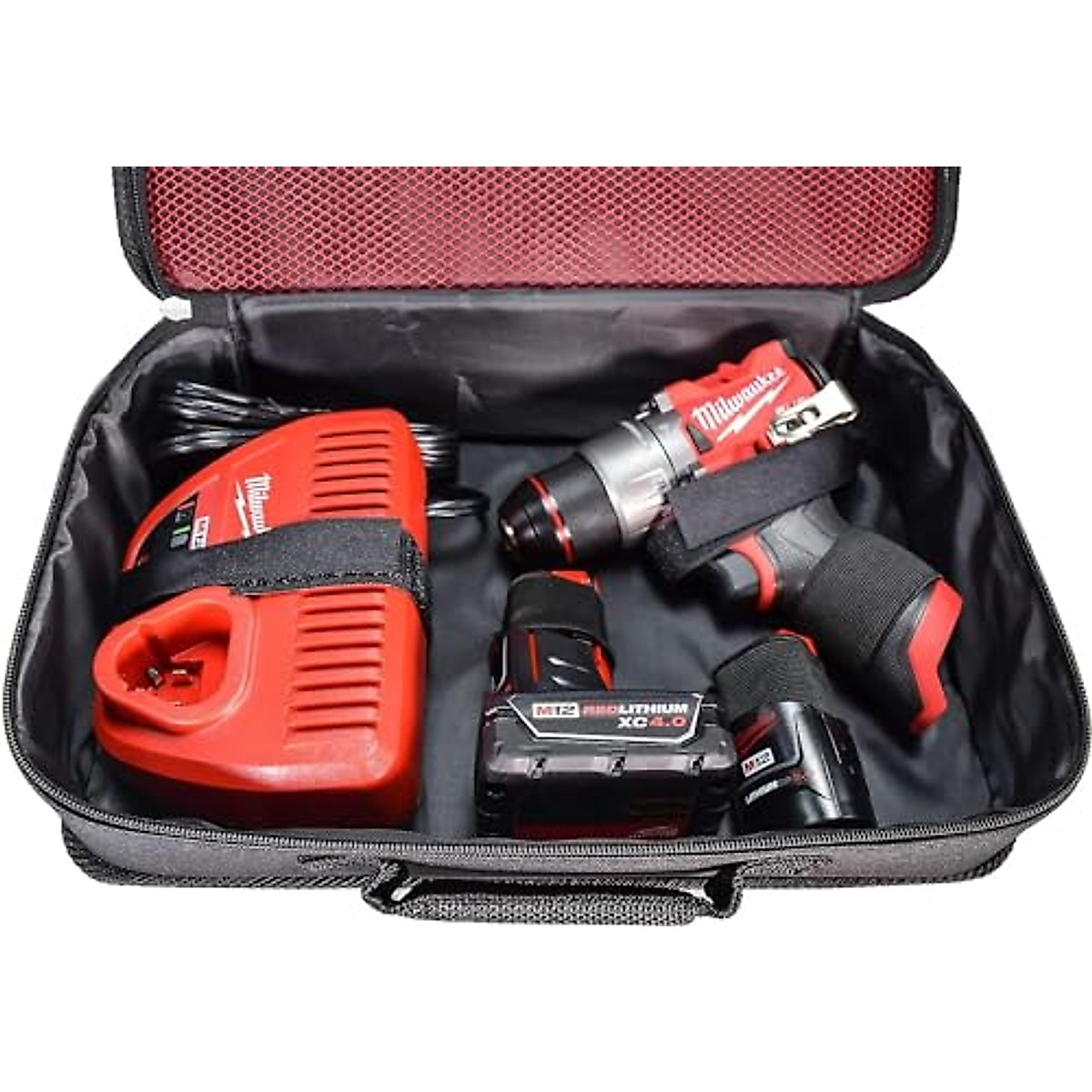 Milwaukee 3404-22 12V Fuel 1/2" Hammer Drill/Driver Kit with 4.0Ah, 2.0Ah Lithium Ion Batteries, Charger & Tool Bag