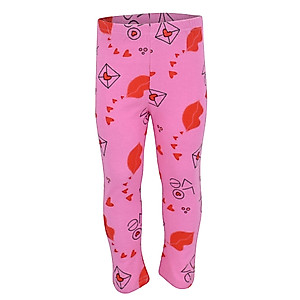 Unique Baby Girls Valentines Day Love Letters Toddler Outfit Legging Set (5 Years, Black)