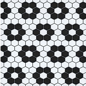 FloorPops FP3931 Biscotto Peel & Stick Floor Tiles, Black
