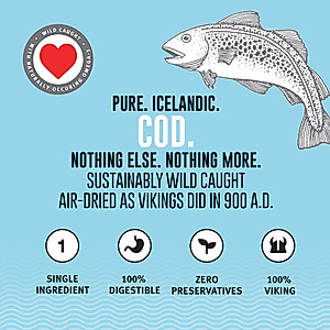 Icelandic+ Cod Skin 10" Long Hand Wrapped Dog Chew Stick, 2-Pack, 3.2-oz Bag