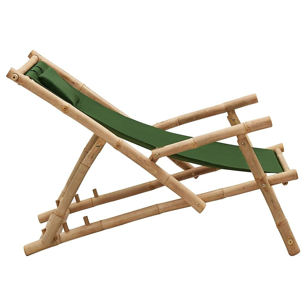 Penau Deck Chair Bamboo and Canvas Green Chairs Built for Outdoor Living Your New Favorite Spot Outside