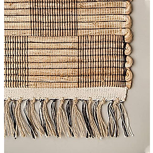 Eco Crave 2x3 Ft Small Jute Natural Area Rug, 100% Hand Woven Rug for Indoor Front Entrance Kitchen & Bathrooms, Low-Pile Floor Carpet, Premium Quality Home Decor.