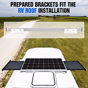 ECO-WORTHY 160Watt to 280Watt Expandable 12 Volt RV Solar Panel Extend and Retract Solar Array,with Solar Panel mounting Brackets for Battery Charging on Van, Motorhome and Trailer