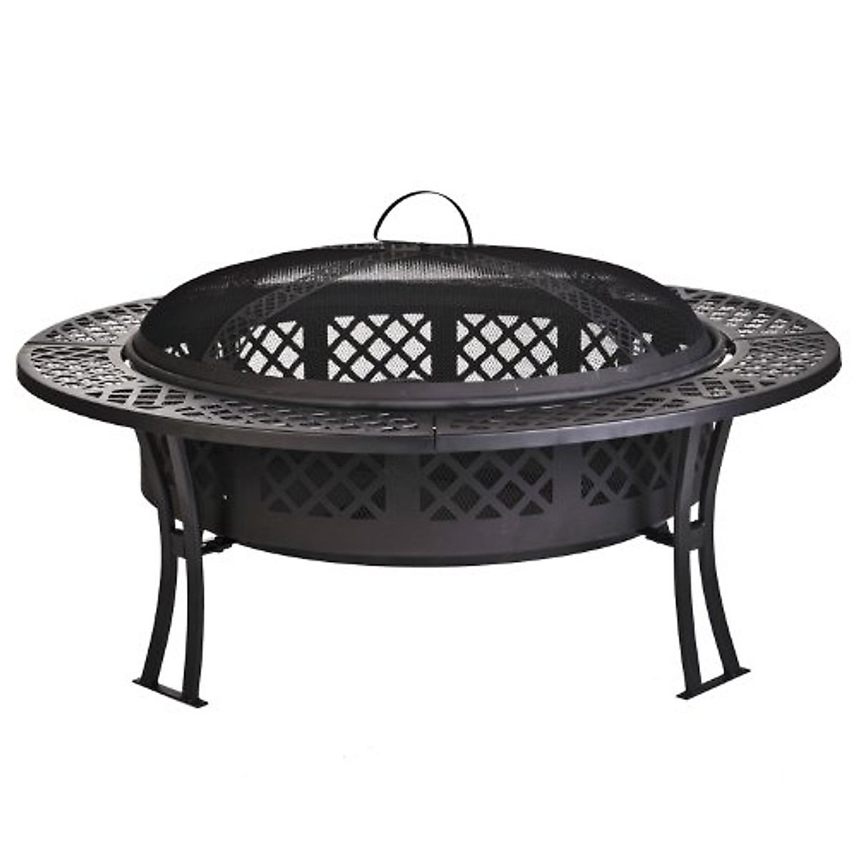 CobraCo Diamond Mesh Fire Pit with Screen and Cover FB8008