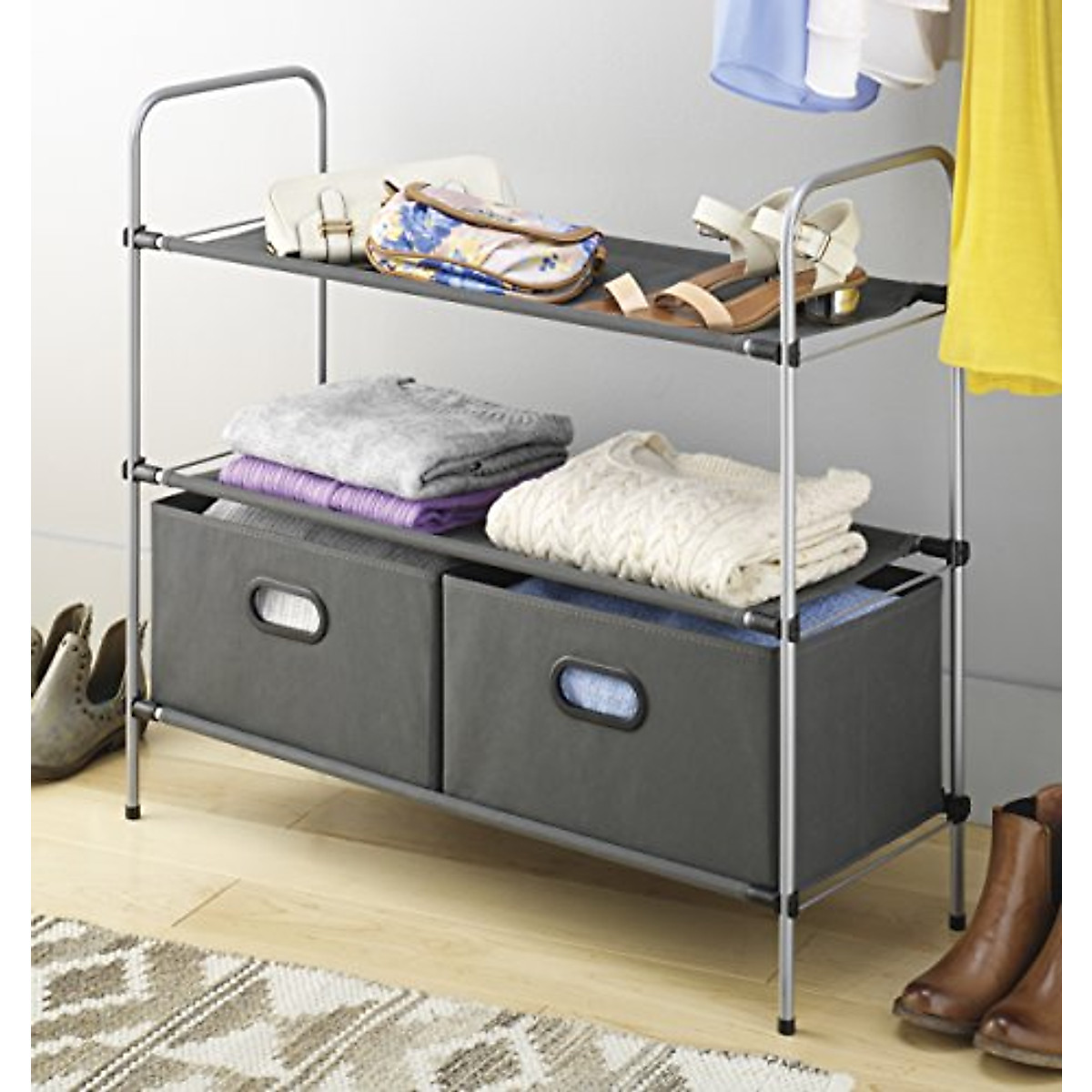 Whitmor Closet Shelves and Drawers - Multipurpose Portable Closet Organization Solution