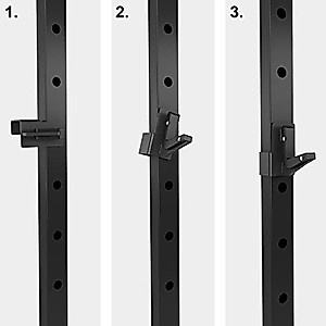 MAJOR LUTIE J-Hook, Power Cage Attachments Barbell Bar Holders for Squat Rack for PLM03, Set of 2