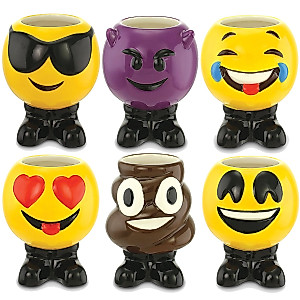 Kovot Set of 6 Ceramic Shot Glasses - Each Holds 3 Ounces