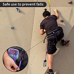 HOTEMIA Phone Tether Lanyard Anti Theft Phone Strap with Carabiner Anti-drop Outdoor Skiing Hiking Cycling fishing Climbing fit iPhone and Most Cell Phone (Black+Purple)