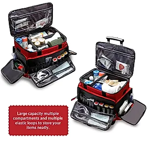 Medical Bag Rolling Roller Bag Trolley Duffel Nurses Emt Cna RN Empty for First Aid Responder Home Health Care Nursing Student Roll Duffle Bag Carry on with Wheels wheeled Work Physicians Doctor