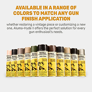Brownells Aluma-Hyde II Epoxy Based Firearm Finish Spray Coating Protection Paint, Aerosol Can, 12 oz. (340g) Coyote