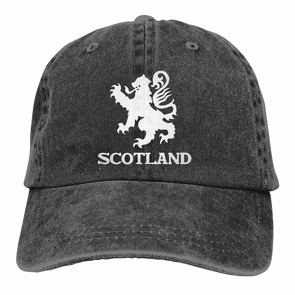 KZEMATLI Unisex Lion Rampant Scotland Denim Hat Adjustable Washed Dyed Cotton Dad Baseball Caps