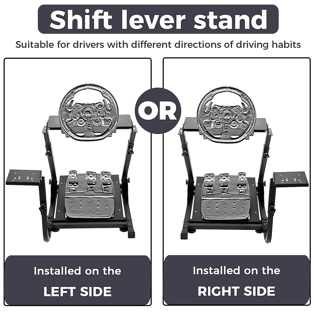 Hottoby G920 Steering Wheel Stand Fit for Logitech G25 G27 G29 G923,Tilt-Adjustable Racing Simulator Cockpit, Shifter Mount Pro,Not Included Wheel and Pedals