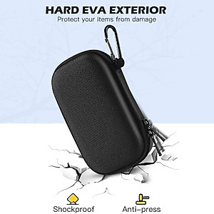 AGPTEK MP3 MP4 Player Case for 4 inch MP3 Music Player, Compatible with AGPTEK, innioasis, MYMAHDI, TIMMKOO, Luoran and other MP3 Players under 4 inch, Portable Carrying Case with Metal Carabiner Clip