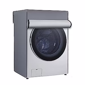 1 Pack Washing Machine Cover Washer and Dryer Cover Waterproof Dustproof with Smooth Zipper and Velcro for Front-Loading Machine Indoor Outdoor - W27*D33*H39in