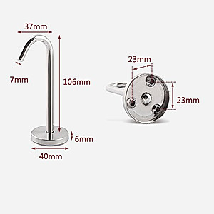 YYST Banana Hanger Banana Hook Banana Organizer (Stainless Steel) Under Cabinet Hook for Bananas or Heavyweight Kitchen Items. Screws Included.