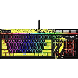 HyperX Alloy Elite 2 Mechanical Gaming Keyboard with Pulsefire Haste Mouse and Mouse Pad - TimTheTatMan Edition - for PC, PS5, and Xbox, Dual Chamber Drivers, RGB Backlit, Linear Red Switch