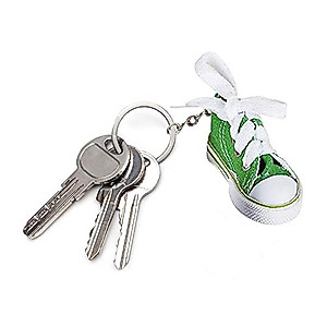 ArtCreativity Mini Canvas Sneaker Keychains for Kids and Adults- Set of 12- 3 Inch Tennis Shoe Key Chains- Cool Birthday Party Favors, Goody Bag Fillers, Prize for Boys and Girls, Fundraising Item