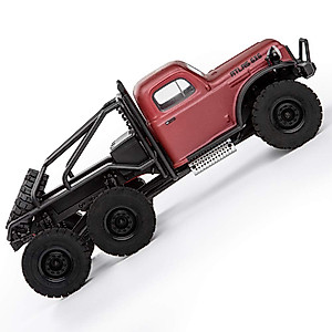 Fms 1:18 Atlas 6X6 Crawler RTR Waterproof Remote Control Car with LED Lights All Terrain Hobby Off Road RC Truck Electric Toy for Kids and Adults (Red)