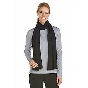 Coolibar UPF 50+ Women's Bhakti Sun Shawl - Sun Protective (One Size- Black)
