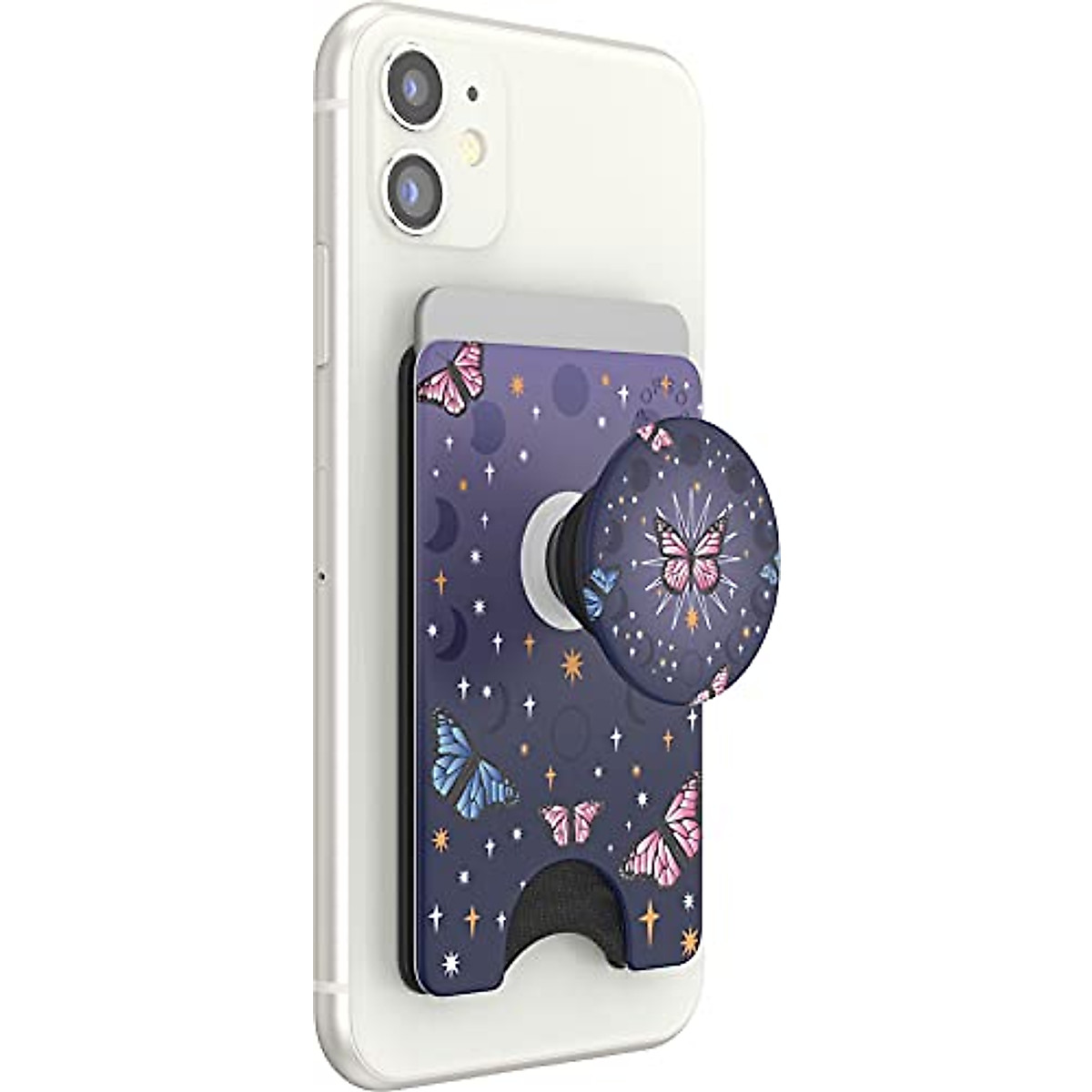 PopSockets: Phone Wallet with Expanding Phone Grip, Phone Card Holder - Retrograde Butterfly