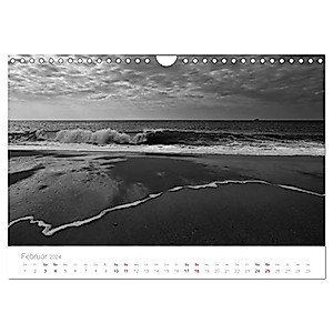 Dark surf - North Sea and Mediterranean Sea landscape photographs by Niko Korte (Wall Calendar 2024 DIN A4 Landscape), CALVENDO 12 Month Wall Calendar