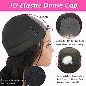 Angelwing Headband Wigs Human Hair Body Wave 22 Inch Brazilian Virgin Hair for Black Women Glueless None Lace Front Wig Headband Wig 150% Density Wigs Natural Color