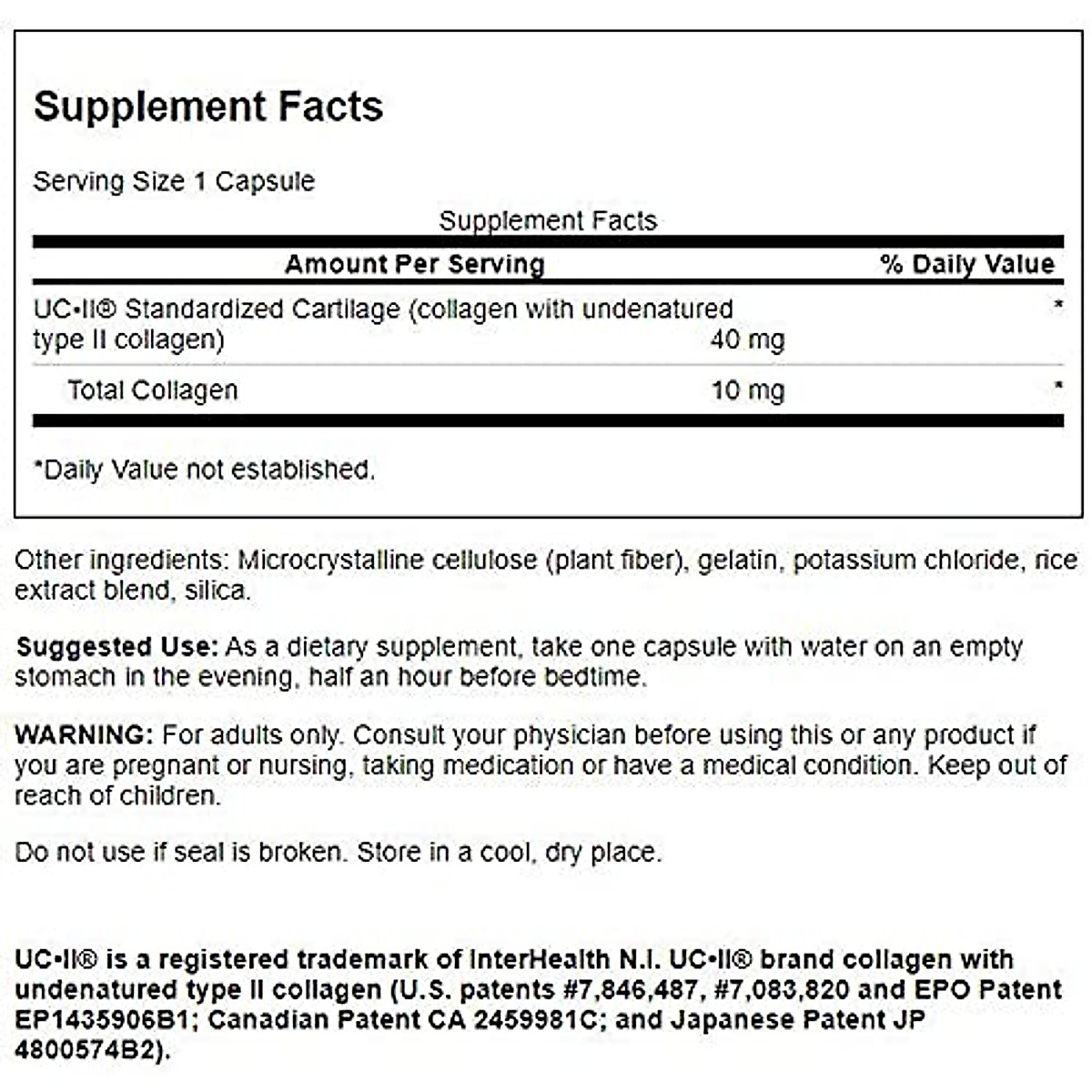 Swanson Uc-Ii Standardized Collagen 40 mg 60 Caps 3 Pack