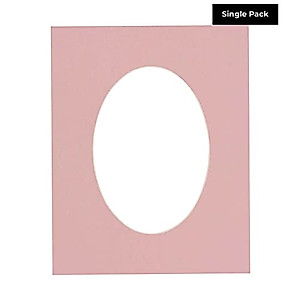 CountryArtHouse Pink Acid Free 13x19 Oval Picture Frame Mat with White Core Bevel Cut for 12x14 Pictures - Fits 13x19 Frame - Pack of 1 Matboard