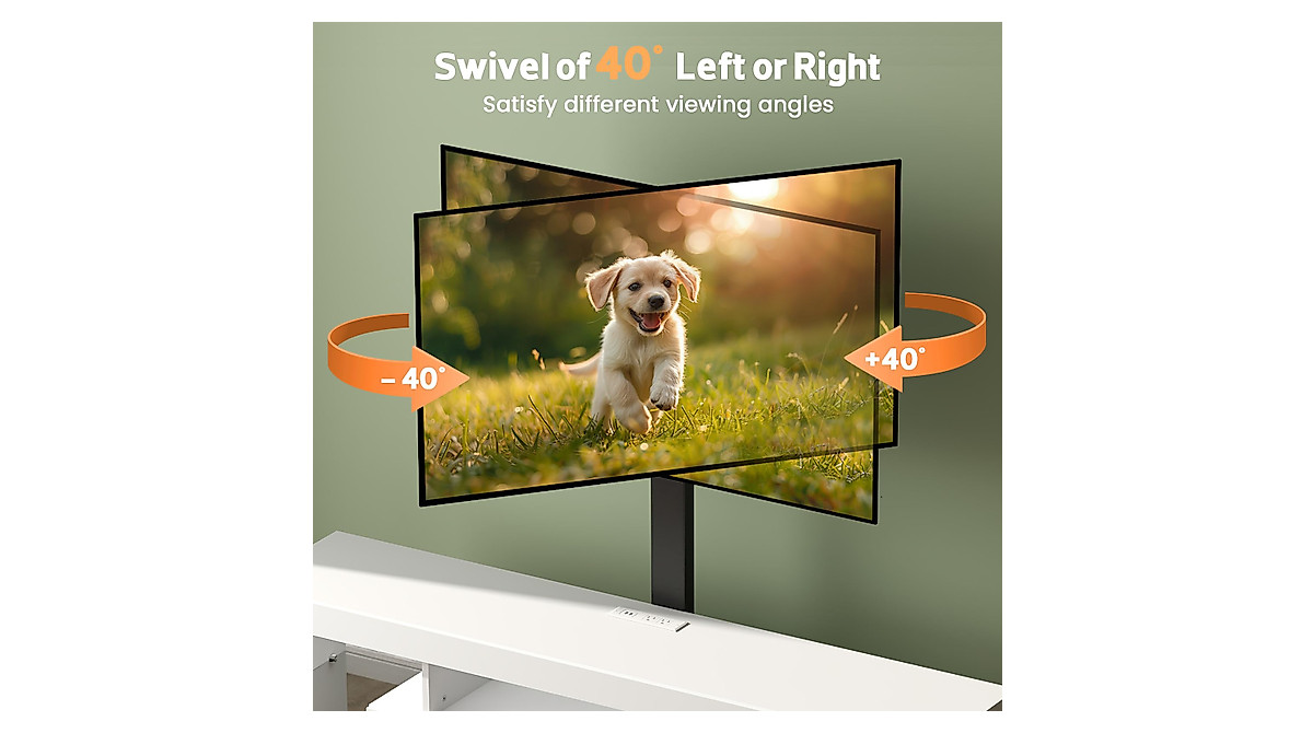 Lamtor TV Stand with Mount - Modern Swivel Design