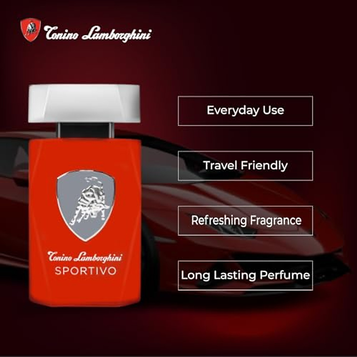 Lamborghini Sportivo by Tonino Lamborghini Eau De Toilette Spray 2.5 oz Men