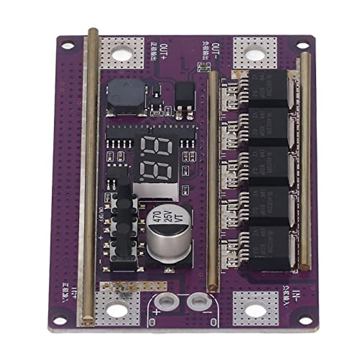 Spot Welder Board, 99 Gears Adjustable Precise High Power Output Digital Display 12V DIY Spot Welding Machine for Equipment