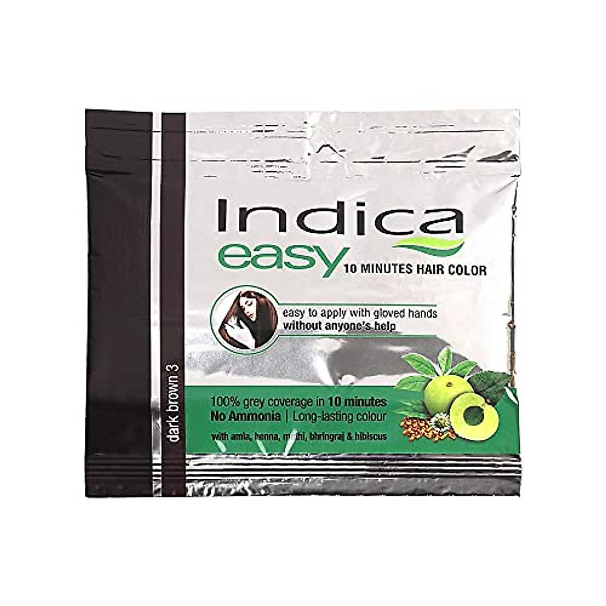 Indica Easy Shampoo Based Hair Color Dark Brown| Pack of 3