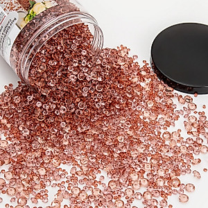 AiFanS Vase Fillers for Centerpieces Home Deco,8700 Pieces Rose Gold Diamond Table Confetti,Fake Plastic Gems for Bridal Shower,Wedding & Party Decorations