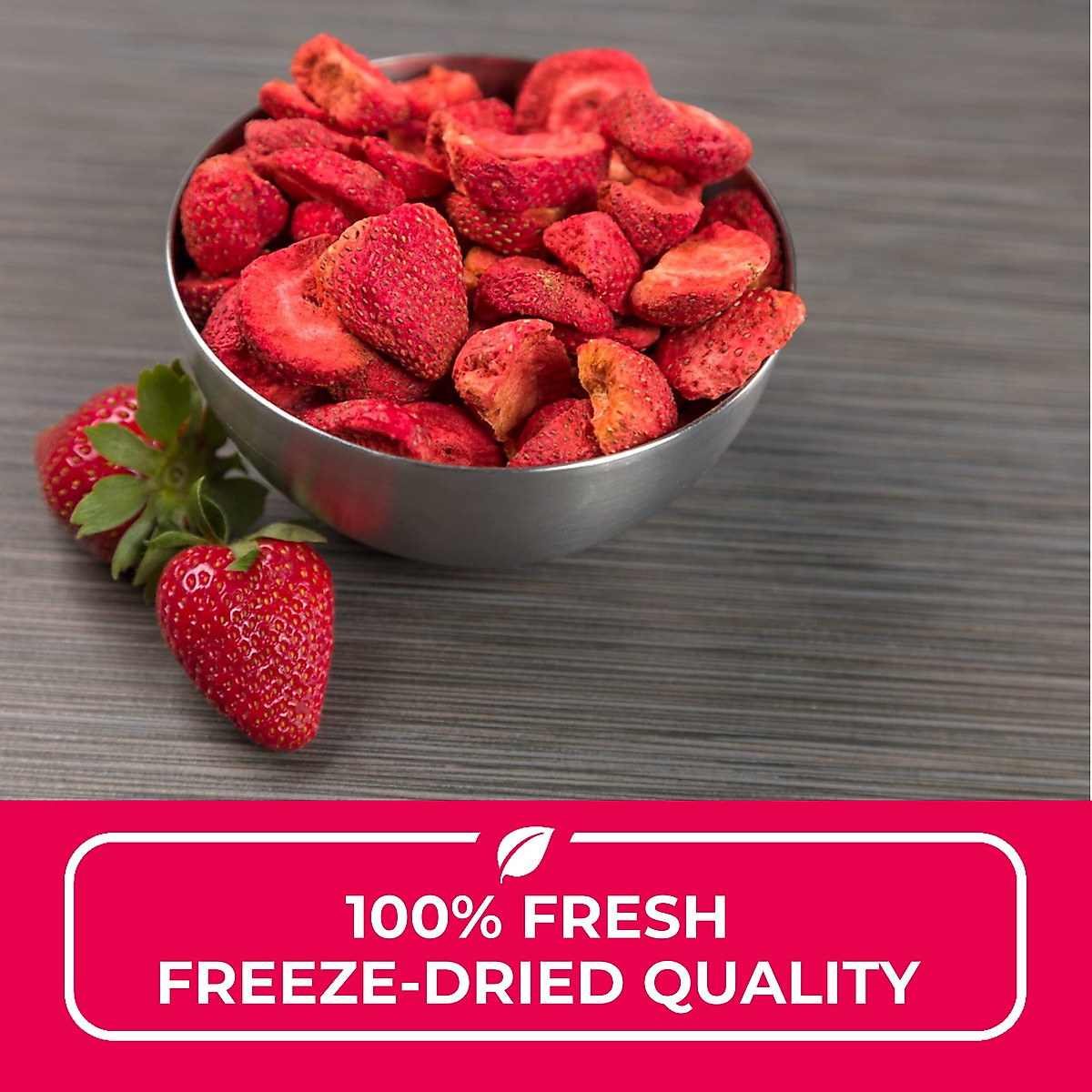 Nutristore Freeze Dried Strawberries | 100% Natural, Healthy Fruit Snacks Bulk | Premium Quality & Crispy Fresh Taste | Emergency Survival Food Supply | #10 Can | 23 Servings | 25 Year Shelf Life