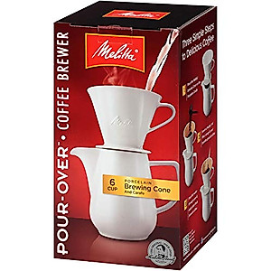 Melitta Gourmet Coffeemaker, Pack of 1, Porcelain Carafe