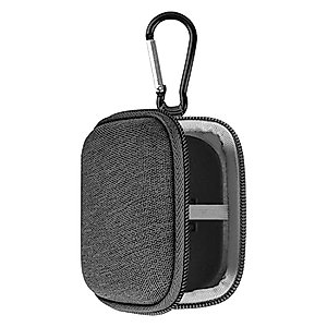 Geekria Shield Headphones Case Compatible with JVC HA-A10T, JVC Marshmallow, JVC Truly Wireless Earbuds Headsets Case, Replacement Hard Shell Travel Carrying Bag with Cable Storage (Dark Grey)