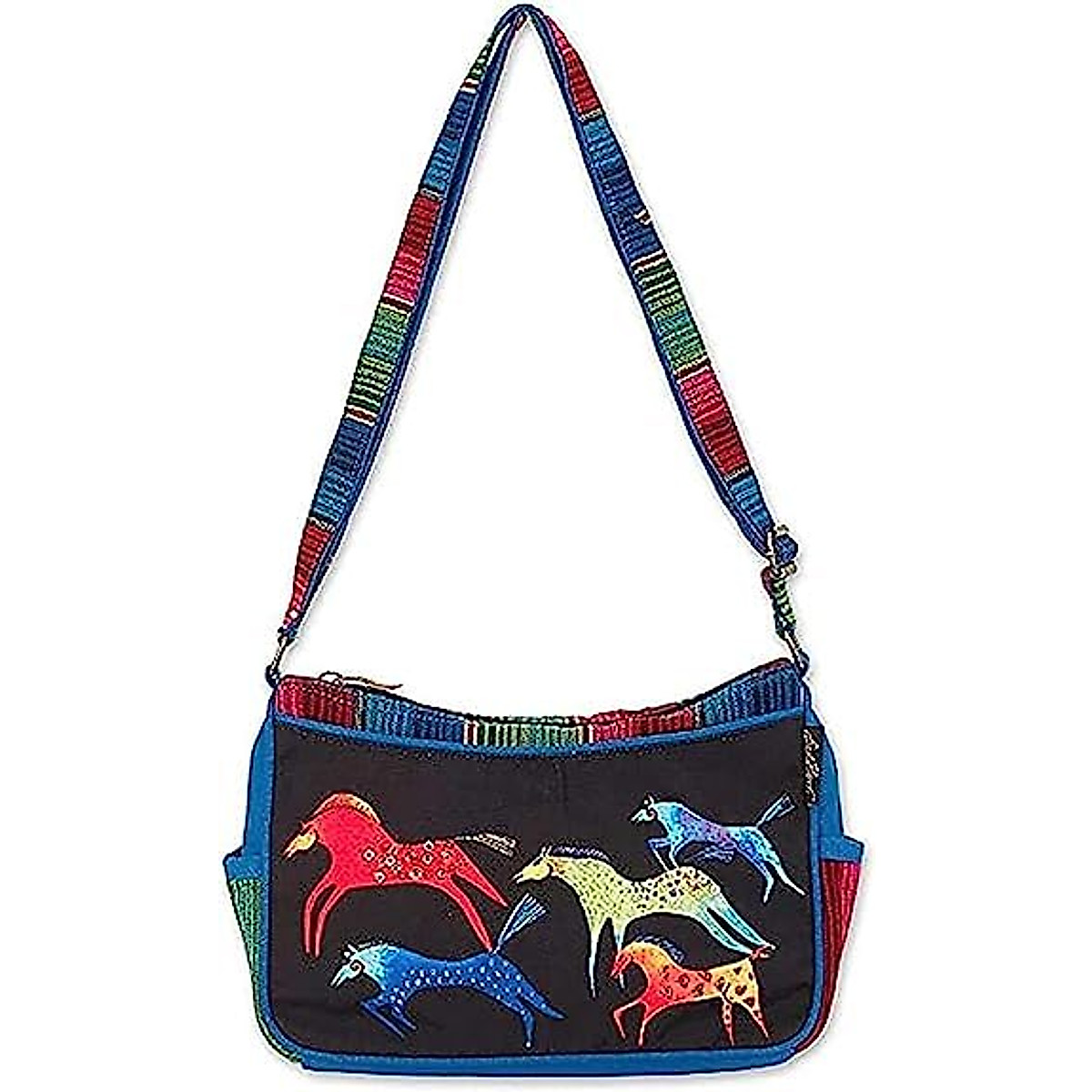 Laurel Burch Dancing Horses Crossbody Bag (Multi)