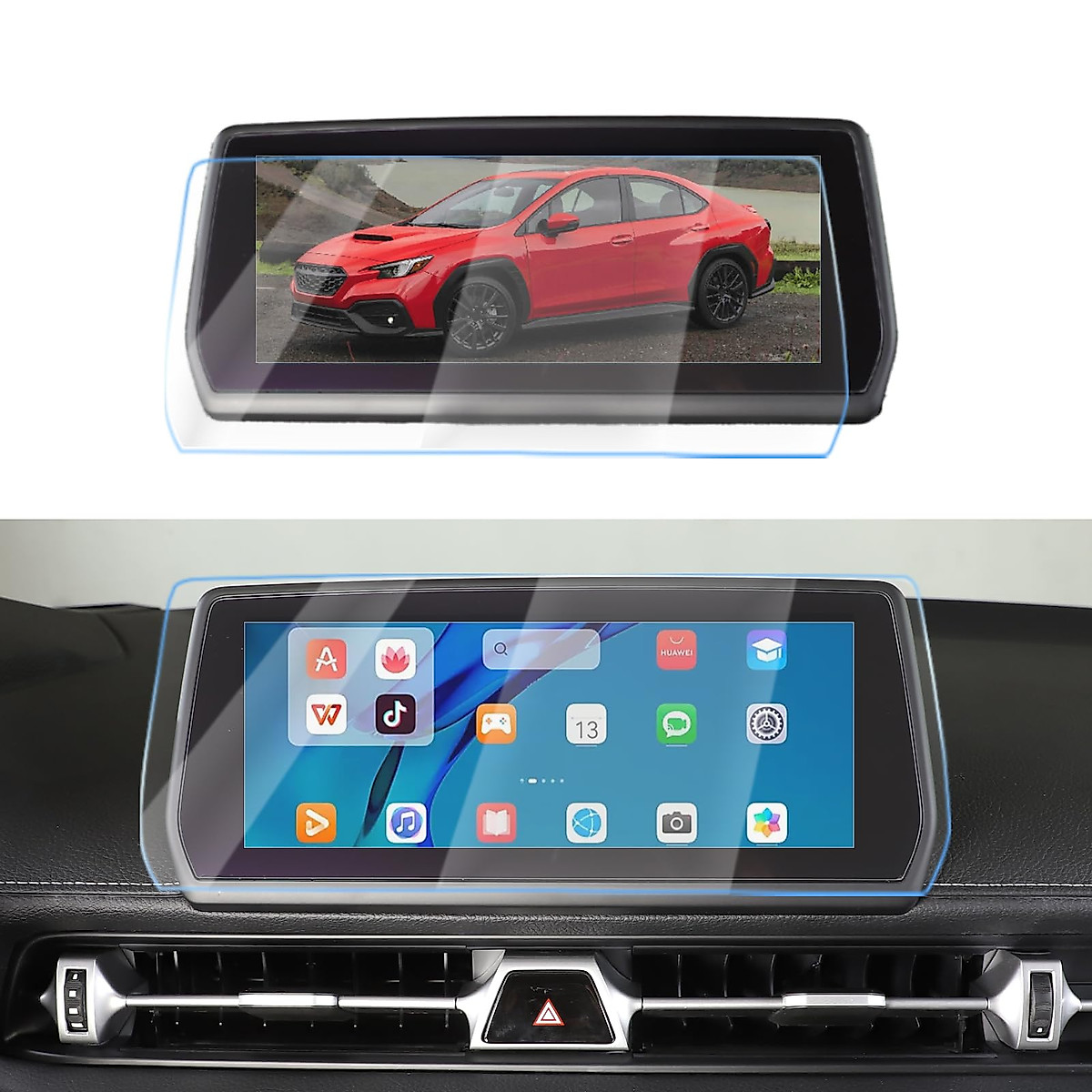 Daeiclru Screen Protector Fit for Toyota Supra GR A90 A91 MK5 2019-2022, Navigation Display Protective Film, HD Clear Tempered Glass Anti-Scratch Protective Film Supra Accessories