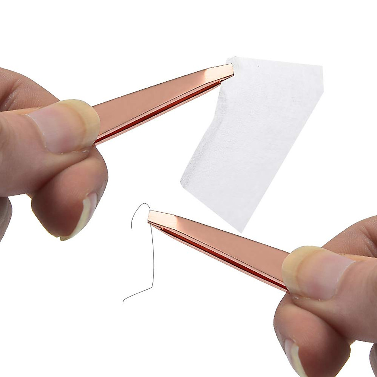 Amaok Eyebrow Tweezer with Comb - Tweezer Slant Tip, Professional Stainless Steel Slant Tip Tweezer - The Best Gold Precision Eyebrow Tweezers