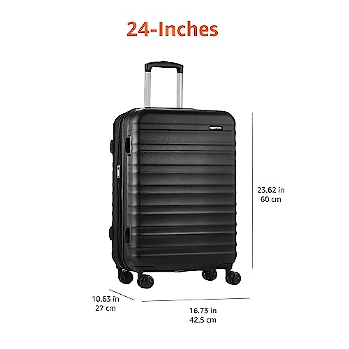 Amazon Basics 26-Inch Hardside Spinner, Black
