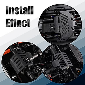 1/10 RC Chassis Armor Set for TRX-4 Car, Stainless Steel Skid Plate for TRAXXAS TRX4 Sport Body (Podwer Spray), Link Shock Axle Protector for Bronco K5 Blazer Defender 92076-4 82046-4