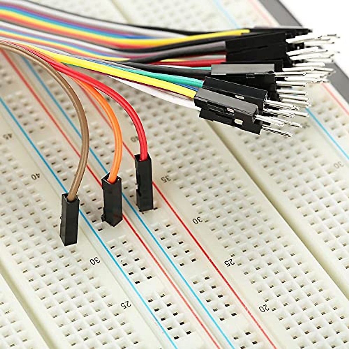 MMOBIEL 3 Pcs 830 Point Solderless PCB Breadboard Prototype Circuit Kits Compatible with DIY Arduino, Raspberry Pi 2 3 4 Projects Proto Shield Distribution Connecting Blocks