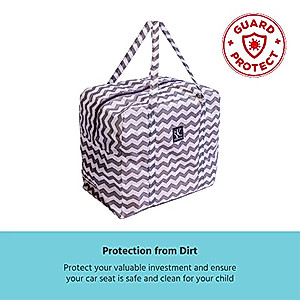 J.L. Childress Go-Go Travel Bag for Backless Booster Seats and Compact Strollers - Fits gb Pockit and BabyZen Yoyo - Booster Seat Travel Bag - Chevron